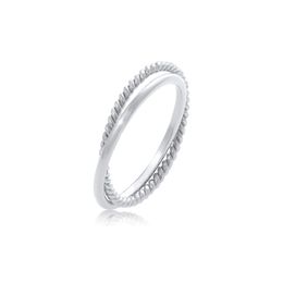 Silberring Elli "Ring Wickelring Klassik Fein Gedreht 925 Silber" Gr. 50, silber, Fingerringe, Damen, 50, Silber 925 (Sterlingsilber), Silberring