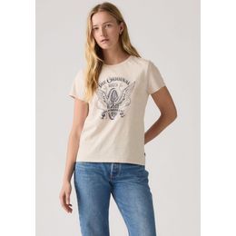 Levi's T-Shirt LEVI'S "LV T-Shirt THE PERFECT TEE NEUTRALS", Damen, Gr. XS (34), western archival ori, Jersey, Obermaterial: 100% Baumwolle, bedruckt, normal h&uuml;ftlang, Rundhals, Shirts T-Shirt