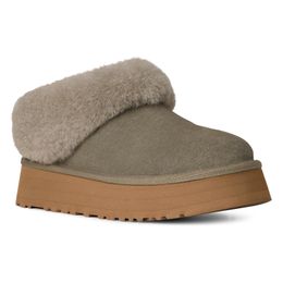 UGG Australia Schlupfboots UGG "TAZZELLE", Damen, Gr. 8 (39), khaki, Lammfell, Veloursleder, Schuhe Schlupfboots, Ankleboots, Schlupfboots mit Anziehlasche