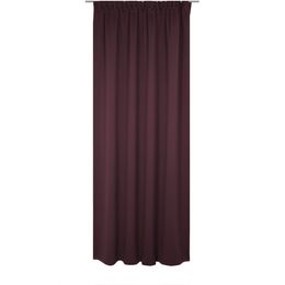 Vorhang WIRTH "Newbury", lila (aubergine), B:130cm H:275cm, Baumwolle, Polyester, Gardinen, Vorhang, nach Ma&szlig;