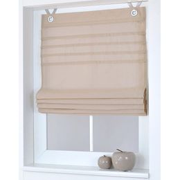 Raffrollo HEINE HOME Gr. 3, natur, B:80cm H:140cm, Raffrollos, Raffrollo