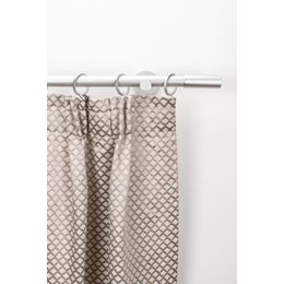 Gardinenstange Garesa "EASY", silber (silberfarben), B:64cm L:490cm &Oslash;:20mm, Aluminium, Gardinenstangen, Gardinenstange, Vorhanggarnitur, verl&auml;ngerbar, Wandmontage, Aluminium, mit Ringe