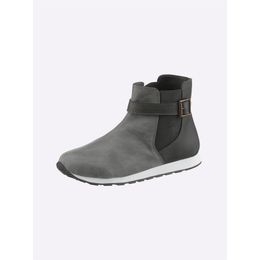 Stiefelette Heine, Damen, Gr. 41, grau (grau, anthrazit), Synthetik, Textil, Schuhe Stiefelette