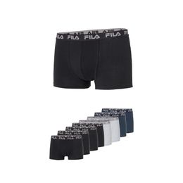 Boxershorts Fila "MAN BOXER SHORTS", Herren, Gr. S, bunt (4 schwarz 2 grau 2 navy), Obermaterial: 95% Baumwolle, 5% Elasthan. Obermaterial 2: 67% Baumwolle, 28% Polyester, 5% Elasthan, unifarben, k&ouml;rpernah, Unterhosen Boxershorts, mit ergonomischem Schnitt