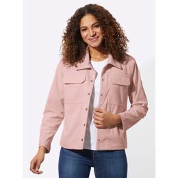 Jackenblazer Casual Looks "Cord-Blazer", Damen, Gr. 42, beige (puder), 100% Polyester, Blazer Jackenblazer