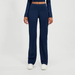 Leggings Ellesse "ORNELLI WIDE LEG PANT", Damen, Gr. 36 (8), N-Gr, blau (navy), Obermaterial: 78% Polyester, 22% Elasthan, Hosen Leggings