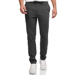 Schlupfhose INDICODE "INHeino", Herren, Gr. M, N-Gr, charcoal mix, Web, Obermaterial: 62% Polyester, 33% Viskose, 5% Elasthan, unifarben, regular fit kn&ouml;chellang, Hosen Schlupfhose