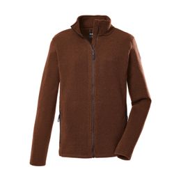 G.I.G.A. by Killtec Fleecejacke "GW 81 MN KNTFLC JCKT", Herren, Gr. 3XL, braun (rostbraun), Obermaterial: 100% Polyester, G.I.G.A. DX BY KILLTEC, Jacken Fleecejacke, Strickfleecejacke, Melange-Optik, Zipper-Taschen, Kinnschutz