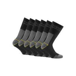Kurzsocken Rohner Socks "Socken Power Worker Wilmax 3er Pack 6er Pack", Damen, Gr. 47-50, schwarz (schwarz, grau), Obermaterial: 64% Baumwolle CO. 27% Polyester PES. 9% Polyamid PA., Socken Kurzsocken