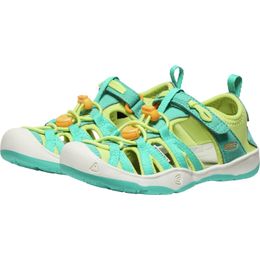 Sandale Keen "MOXIE SANDAL", M&auml;dchen, Gr. 24, gold (bright aqua, bright marigold), Synthetik, Schuhe Sandale