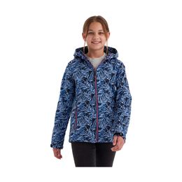 Softshelljacke Killtec "M&auml;dchen Softshelljacke Print", M&auml;dchen, Gr. 152, blau (navy), Oberseite: 100% Polyester;R&uuml;ckseite: 100% Polyester;Futter: 100% Polyester, Jacken Softshelljacke, Wasserdicht, windabweisend, atmungsaktiv, modischer Print