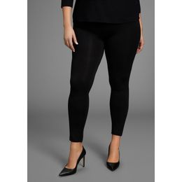 Leggings LAURA SCOTT CURVE, Damen, Gr. 54, N-Gr, schwarz, Single Jersey, Obermaterial: 94% Viskose, 6% Elasthan, unifarben, Basic, eng lang, Hosen Leggings, aus elastischem Jersey mit Gummizugbund - GROSSE GR&Ouml;SSEN