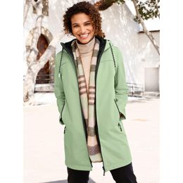 Softshelljacke Casual Looks, Damen, Gr. 38, gr&uuml;n (eucalyptus), 94% Polyester, 6% Elasthan, Besatz:100% Polyester, unifarben, Jacken Softshelljacke