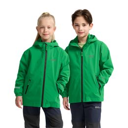3-in-1-Funktionsjacke Jack Wolfskin "HYBRID 3IN1 JACKET K", Kinder, Gr. 128, gr&uuml;n (mysticgr&uuml;n), Obermaterial: 100% Polyester. Futter: 100% Polyester, Jacken 3-in-1-Funktionsjacke, 3in1, wasserdicht, &Uuml;bergangsjacke/Winterjacke