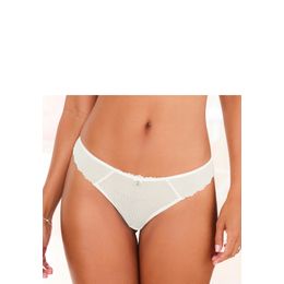 String Vivance, Damen, Gr. 36/38, beige (creme), Spitze, Obermaterial: 90% Polyamid, 10% Elasthan, Unterhosen String, aus Netzspitze in transparenter Optik