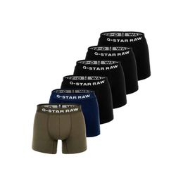 G-Star Raw Boxershorts G-STAR "Boxershort Boxer briefs 6 pack 6er Pack", Herren, Gr. XL, bunt (schwarz, blau, schwarz, gr&uuml;n), Obermaterial: 95% Baumwolle CO. 5% Elasthan EL., Unterhosen Boxershorts