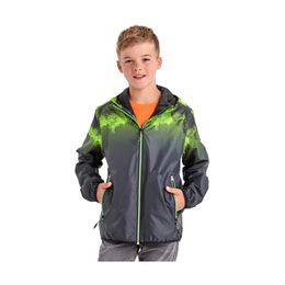 Outdoorjacke Killtec "Lyse BYS JCKT B", Jungen, Gr. 152, gr&uuml;n (neongr&uuml;n), Obermaterial: 100% Polyester;Futter: 100% Polyester, Jacken Outdoorjacke, Leichte, wasserdichte Kinderjacke, klein verpackbar, cooles Muster