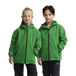 3-in-1-Funktionsjacke Jack Wolfskin "HYBRID 3IN1 JACKET K", Kinder, Gr. 104, gr&uuml;n (mysticgr&uuml;n), Obermaterial: 100% Polyester. Futter: 100% Polyester, Jacken 3-in-1-Funktionsjacke, 3in1, wasserdicht, &Uuml;bergangsjacke/Winterjacke