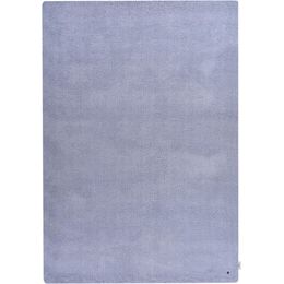 Hochflor-Teppich Tom Tailor HOME "Shaggy Teppich Cozy", blau (hellblau), B:85cm H:25mm L:155cm, Polyester, Teppiche, Hochflor-Teppich, Uni Farben, auch in Pastell Farben, weich & kuschelig
