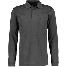Poloshirt Ragman, Herren, Gr. L, grau (grau, melange, 194), Piqu&eacute;, 70% Baumwolle 30% Polyester, regular fit, Shirts Poloshirt