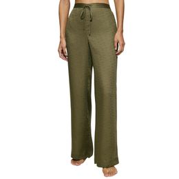 Homewearhose Triumph "Silky Sensuality Trousers", Damen, Gr. 46, N-Gr, gr&uuml;n (martini olive), Satin, 100% Lyocell, unifarben, bequem kn&ouml;chellang, Hosen Homewearhose, mit Monogram-Jaquard