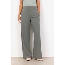 Schlupfhose soyaconcept "SC-SIHAM 48", Damen, Gr. S, N-Gr, misty, Jersey, Obermaterial: 95% Polyester, 5% Elasthan, unifarben, regular fit kn&ouml;chellang, Hosen Schlupfhose, Sommerhose