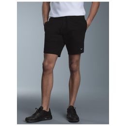 Bermudas TRIGEMA "TRIGEMA Bermuda aus 100% Baumwolle mit praktischem Kordelzug", Herren, Gr. XL, US-Gr&ouml;&szlig;en, schwarz, Single Jersey, 100% Baumwolle, Basic, Hosen Bermudas