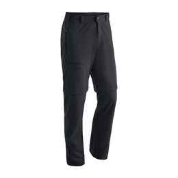 Funktionshose Maier Sports "Latit Zip M", Herren, Gr. 50, Normalgr&ouml;&szlig;en, schwarz, 88% Polyester (Recycelt), 12% Elasthan, Hosen Funktionshose, Herren Wanderhose, zipp-off Outdoor-Hose, 4 Taschen, Regular Fit