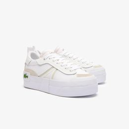 Sneaker Lacoste "L004 PLATFORM 124 5 CFA", Damen, Gr. 41, wht, wht, Leder, Textil, Schuhe Sneaker