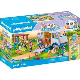 Konstruktions-Spielset Playmobil "Mobile Reitschule (71493), Horses of Waterfall", bunt, Spielbausteine, Kinder, Kunststoff, Konstruktions-Spielset, Made in Europe