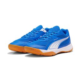 Hallenschuh Puma "SOLARFLASH III", Damen, Gr. 46, blau (Puma team royal, Puma wei&szlig;), Textil, Schuhe Hallenschuh