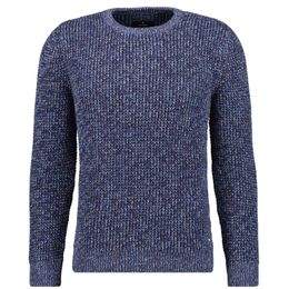 Rundhalspullover Ragman, Herren, Gr. 52, blau (nachtblau), Strick, 100% Baumwolle, Rundhals, Pullover Rundhalspullover