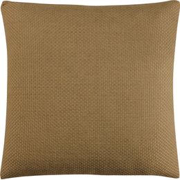 Dekokissen Apelt "ANCONA" Gr. 2, beige (beige, unifarben), B:69cm L:69cm, Polyester, Dekokissen_Sitzkissen_Kissenh&uuml;llen, Dekokissen, Kissenh&uuml;lle mit F&uuml;llung, 1 St&uuml;ck