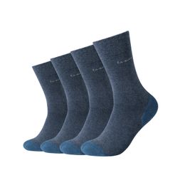 Socken Camano "ca-soft", Damen, Gr. 43-46, blau (jeansblau, melange), Baumwollmischung, melange, meliert, normal, Socken Socken, mit leichter Polsterung