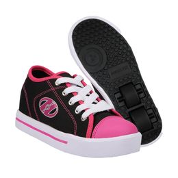 Sneaker Heelys "CLASSIC X2", M&auml;dchen, Gr. 32, schwarz-wei&szlig; (schwarz, wei&szlig;, pink), Synthetik, Schuhe Sneaker, mit 2 Rollen
