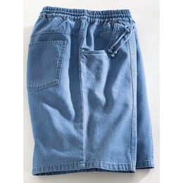 Bermudas CLASSIC, Herren, Gr. 52, Normalgr&ouml;&szlig;en, blau (blau, bleached), 100% Baumwolle, unifarben, kurz, Hosen Bermudas