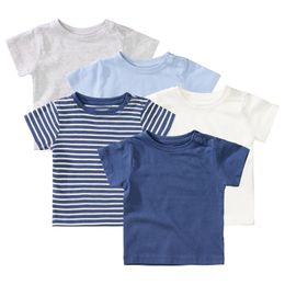 T-Shirt STACCATO, Jungen, Gr. 62/68, bunt, Oberstoff: 100% Baumwolle., gestreift, unifarben, Basic, normal, Rundhals, Shirts T-Shirt, 5er-Pack