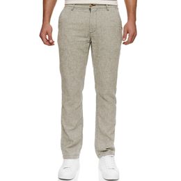 Cargohose INDICODE "INGuyin", Herren, Gr. 38, L&auml;nge 34, gr&uuml;n (covert gr&uuml;n), Web, Obermaterial: 55% Baumwolle, 45% Leinen, unifarben, regular fit kn&ouml;chellang, Hosen Cargohose