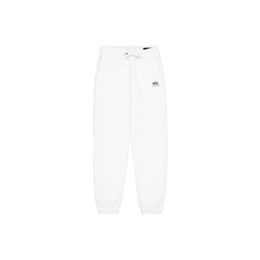 Jogginghose Alpha Industries "Basic Jogger SL II", Herren, Gr. L, Normalgr&ouml;&szlig;en, wei&szlig;, Obermaterial: 80% Baumwolle, 20% Polyester, Hosen Jogginghose