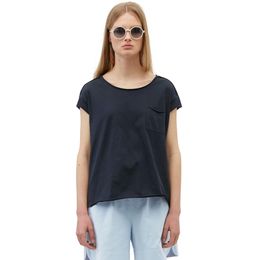 Marc O'Polo Kurzarmshirt MARC O'POLO DENIM, Damen, Gr. L, blau (marine), Obermaterial: 100% Baumwolle, figurumspielend, Rundhals, Shirts Kurzarmshirt