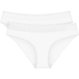 Tai-Slip Triumph "Feel of Modal", Damen, Gr. M, wei&szlig;, Single Jersey, Obermaterial: 87% Modal, 13% Elasthan, unifarben, k&ouml;rpernah, Unterhosen Tai-Slip, seidig-weich, Spitzenbund