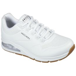 Sneaker Skechers "UNO 2-AIR AROUND YOU", Damen, Gr. 41, wei&szlig;, Lederimitat, Textil, Schuhe Sneaker, mit Skech-Air Luftkammern, Freizeitschuh, Halbschuh, Schn&uuml;rschuh, Topseller
