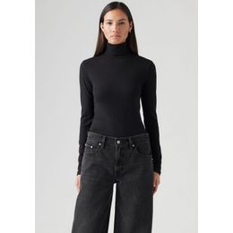 Levi's Rollkragenshirt LEVI'S "DREAMY TURTLENECK", Damen, Gr. M (38), schwarz (caviar), Rippware, Obermaterial: 92% Modal, 8% Elasthan, unifarben, Shirts Rollkragenshirt