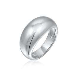 Silberring Elli "Ring Chunky Ring Silberfarben f&uuml;r Damen" Gr. 52, silber, Fingerringe, Damen, 52, Messing, Silberring