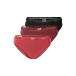 Rioslip Schiesser "Modern Multipacks", Damen, Gr. 48, sortiert 5, Single Jersey, Obermaterial: 95% Baumwolle, 5% Elasthan, k&ouml;rpernah, Unterhosen Rioslip, Spitzenb&auml;nder, Baumwollmischung, Single Jersey