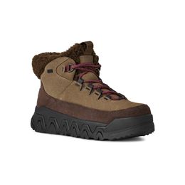 UGG Australia Winterboots UGG "TERRE TRAIL COZY LACE", Damen, Gr. 5 (36), dunkelbraun, Textil, Veloursleder, Schuhe Winterboots, Plateaboots, Winterboots mit gepolstertem Schaftrand