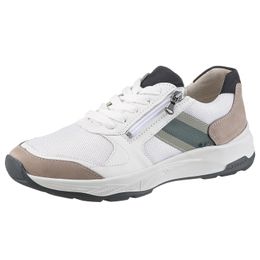 Waldl&auml;ufer Sneaker WALDL&Auml;UFER "H-TOM", Herren, Gr. 11,5 (46,5), wei&szlig; (wei&szlig; kombiniert), Nappaleder, Nubukleder, Textil, kontrastfarbene Details, Schuhe Sneaker, Schn&uuml;rschuh, Halbschuh, Freizeitsneaker in Komfortweite H
