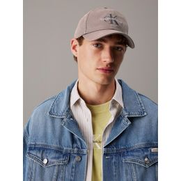Baseball Cap Calvin Klein, Herren, grau (charcoal gray), Web, Baumwolle, Caps Baseball Cap, mit Markenlogo