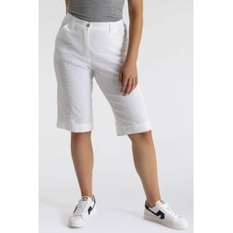 Bermudas KjBRAND "BETTY", Damen, Gr. 50, N-Gr, wei&szlig;, Web, Obermaterial: 47% Baumwolle, 45% Polyester, 6% Viskose, 2% Elasthan, Basic schmal, Hosen Bermudas, Sommerhose Wash & Go