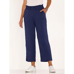 Culotte Classic Basics, Damen, Gr. 38, Normalgr&ouml;&szlig;en, blau (marine), 100% Viskose, unifarben, 7/8-L&auml;nge, Hosen Culotte